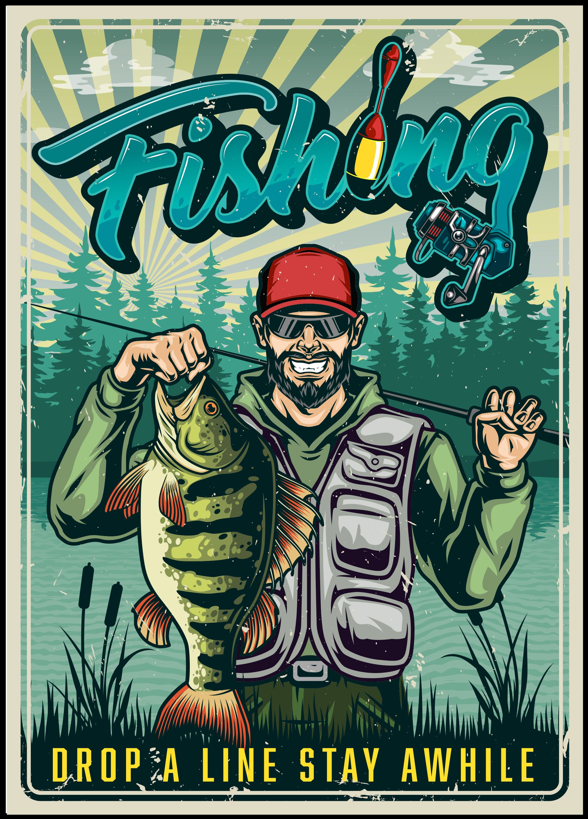 Plakat Fishing – Posterimo