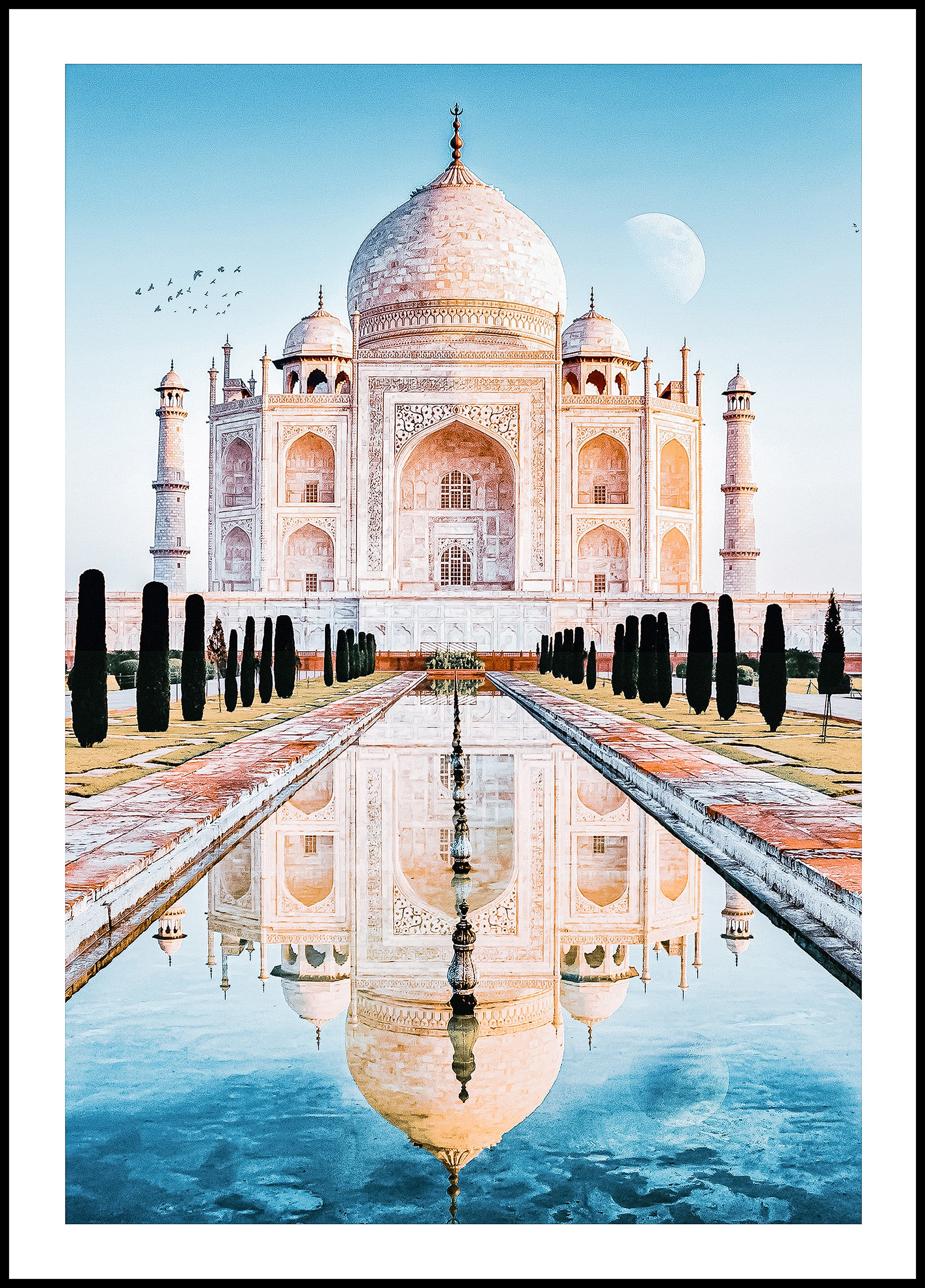 Poster Taj Mahal Temple India – Posterimo